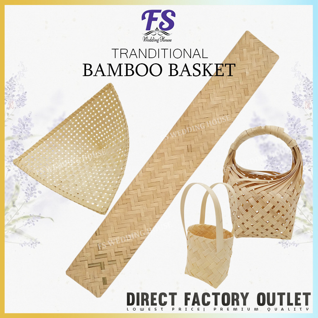 HANDMADE MINI BAMBOO BASKET / BAMBOO TRAY / BAMBOO GIFT BAG / BAMBOO ...