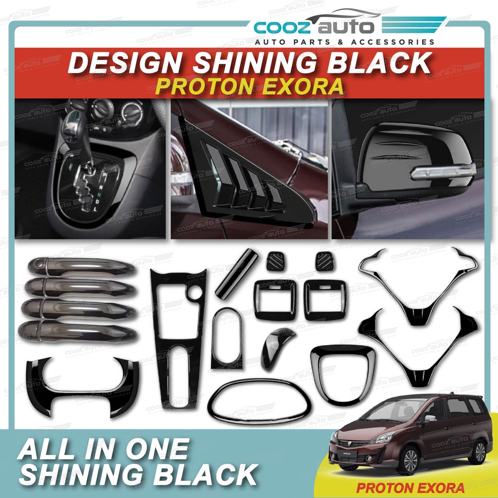 Proton Exora Car Shining Black Handle Fuel Tank Steering Vent Window ...