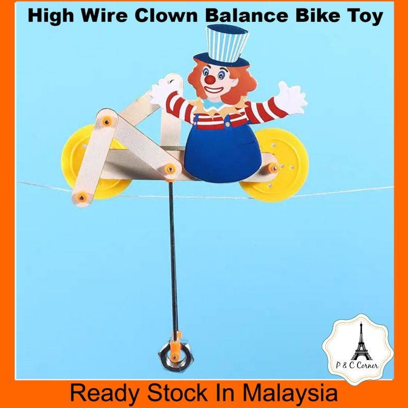 DIY High Wire Clown Balance Bike Toy Fun Creative Balance Bike for Kids ...