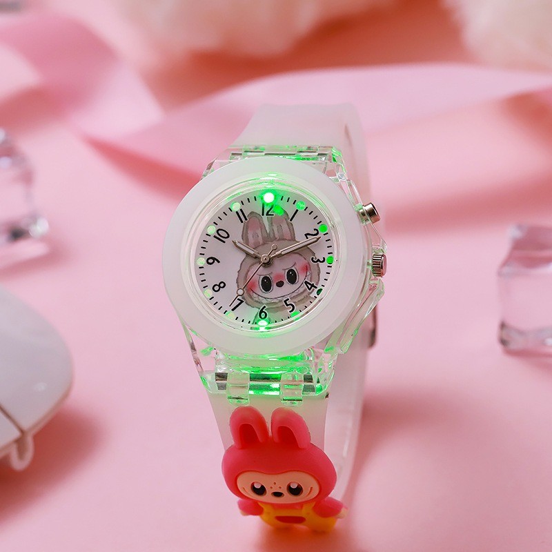 LABUBU Children's Luminous Watch LABUBU Kids Watch with Doll Waterproof ...