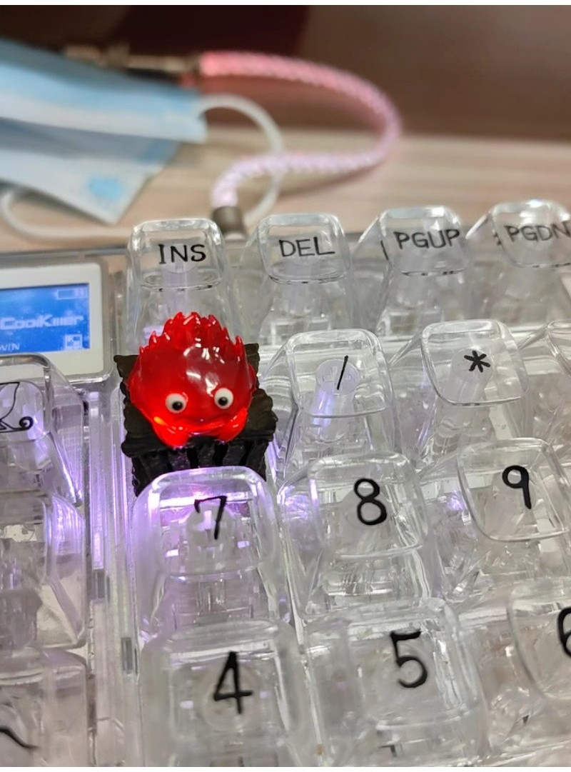 Calcifer Keycap Cute Cartoon 3D Creative Cute MX Switch Mechanical ...