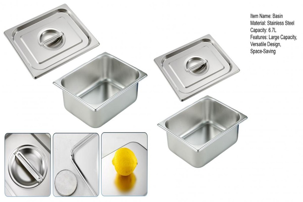 BIL Stainless Steel Basin Capacity Stainless Steel Basin for Buffet ...