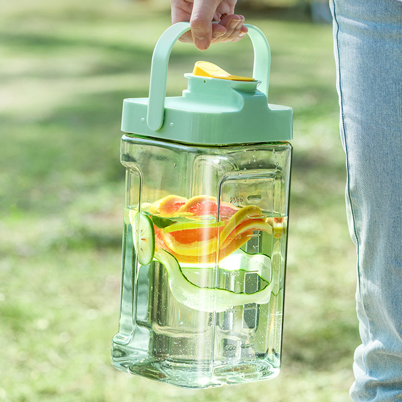 Large Capacity 3.5L Square Kettle Water Bottle Pitcher Bucket Fruit ...