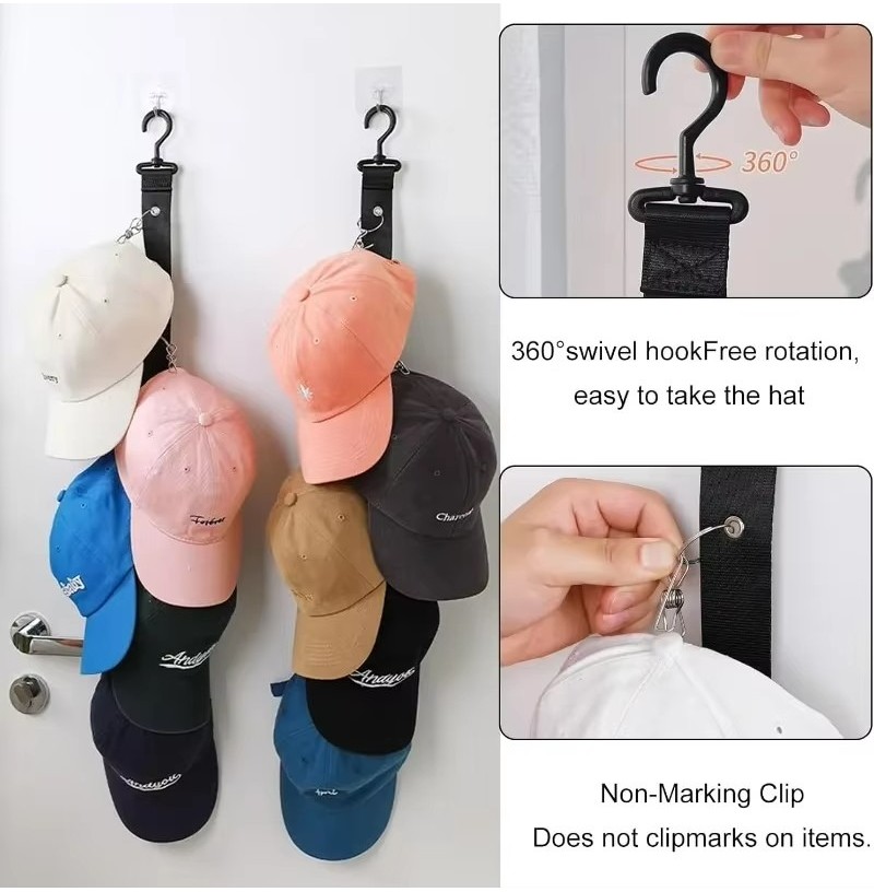 Wardrobe Storage DIY Hanger - Multi-Purpose Hooks - Free Punch Hats ...
