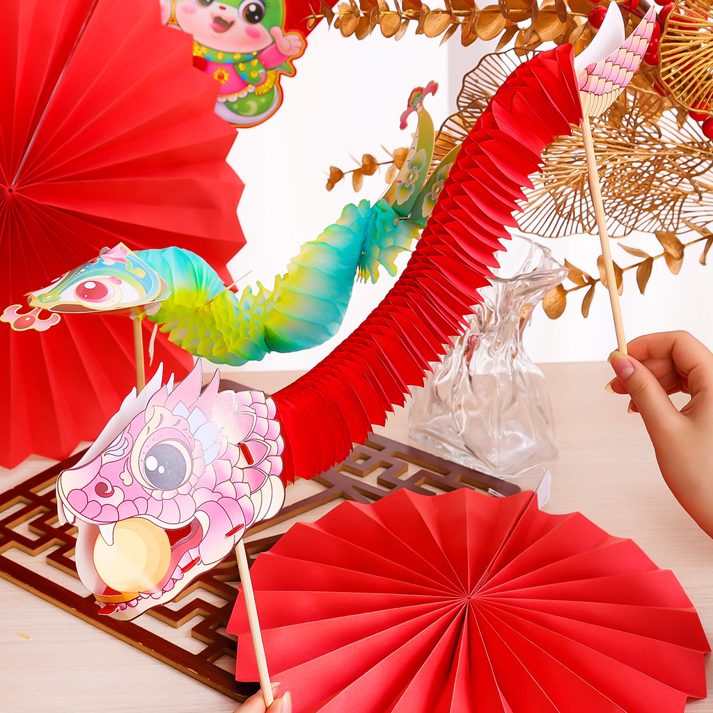 DIY Cartoon Paper Snake Pull Flower - Chinese New Year Snake Garland ...