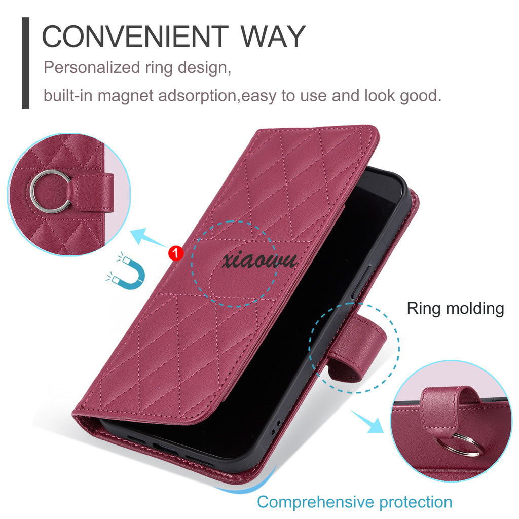 Luxury Leather Flip Phone Case For Huawei Y7A P20 P30 Pro P40 Lite Nova ...