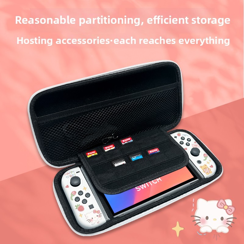 Hard Storage Bag for Nintendo Switch OLED Console Kitty Theme Carrying ...