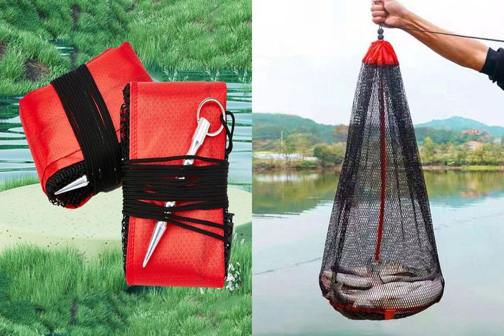 COCO Heavy Duty Fish Bag Portable Fish Bag Portable Drawstring Fishing ...