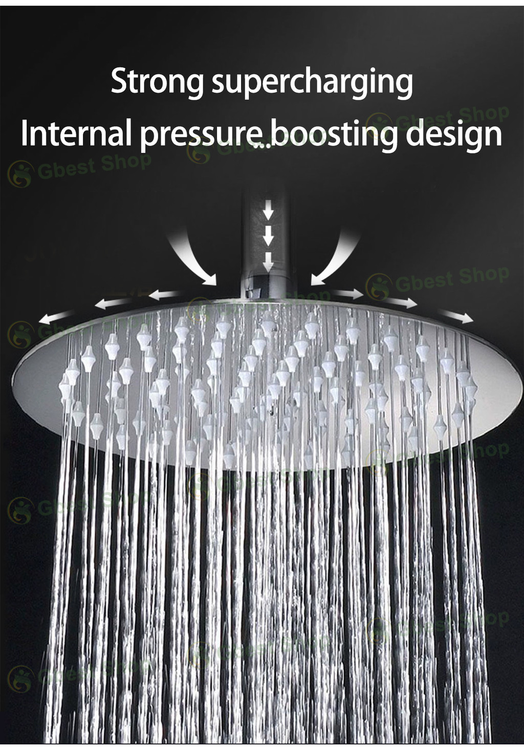 304 Rainfall Shower Head water 360 degree big Rain Shower Set Shower ...