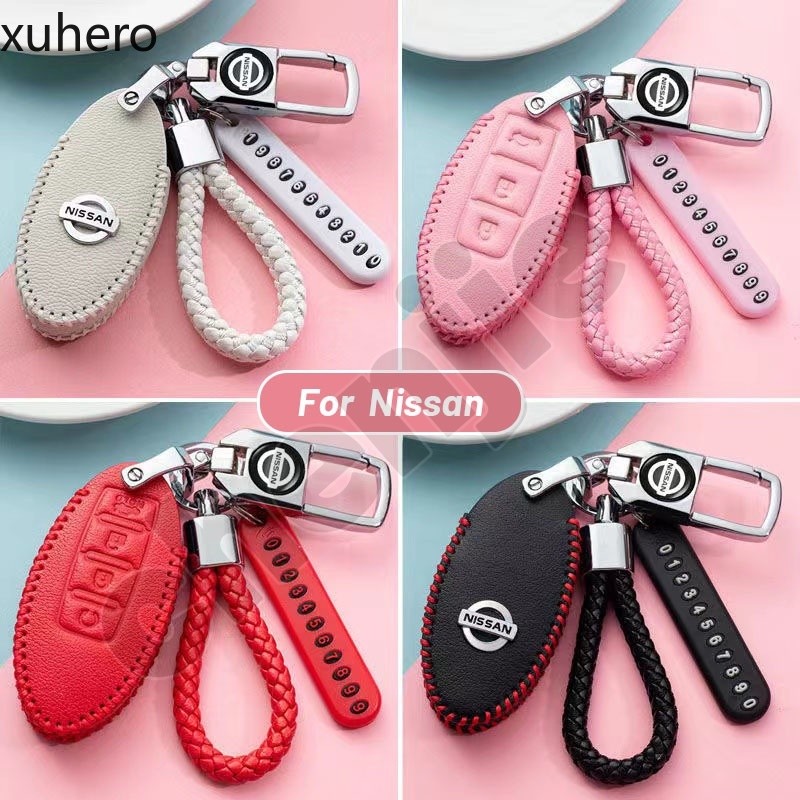 Nissan keycap made of high-quality leather, car logo keychain key Urvan ...