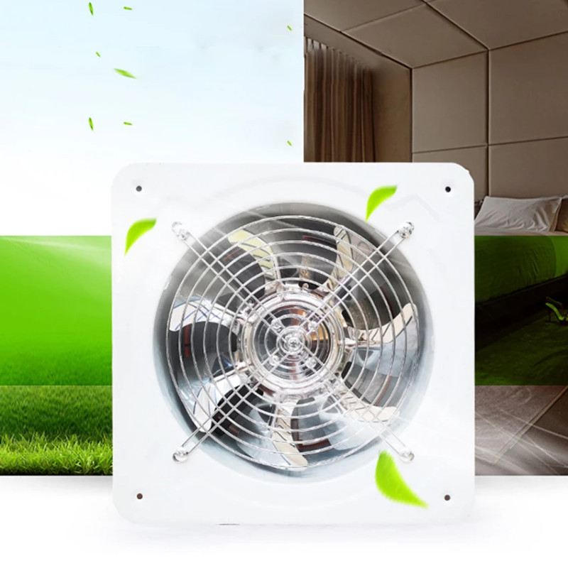 8 Inch High-speed Silent Exhaust Fan Stainless Steel Fan Blade Toilet ...