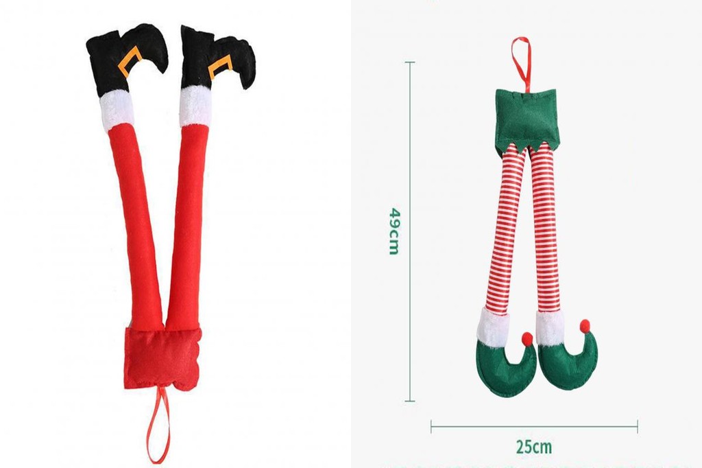 FH* Plush Elf Legs for Christmas Holiday Elf Leg Display Christmas Elf ...