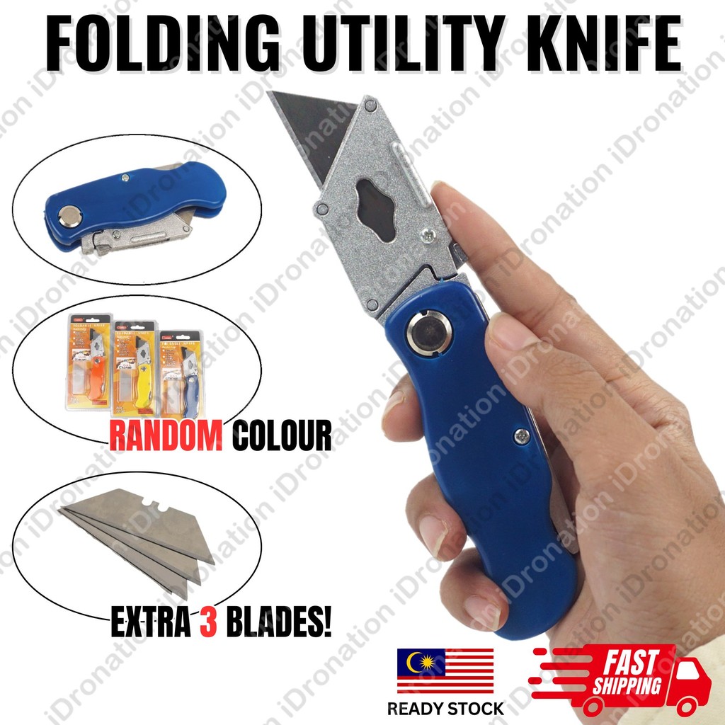 Folding Knife Utility Heavy Duty Pocket Knife Sharp Paper Cutter ...