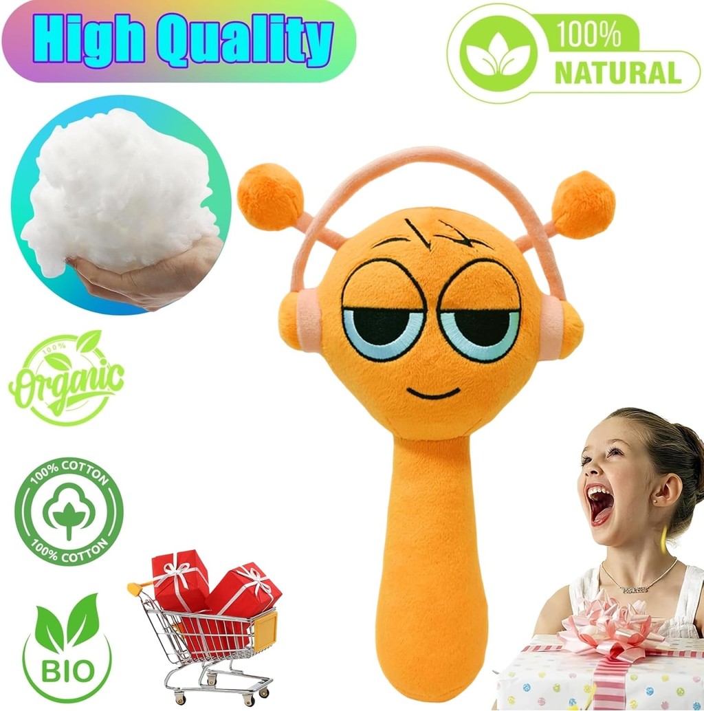 Sprunki plush toy, 10-inch Sprunky Wenda and Gray plush toy, Sprunk ...