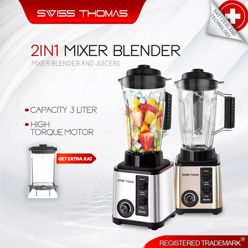 Swiss Thomas 3L Multifunction Heavy Duty Blender Powerful Smoothies ...