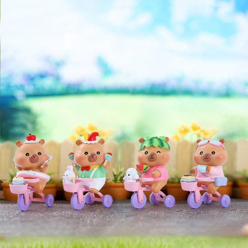 Kapibara funny bike creativity cute doll blind box set figure toy ...