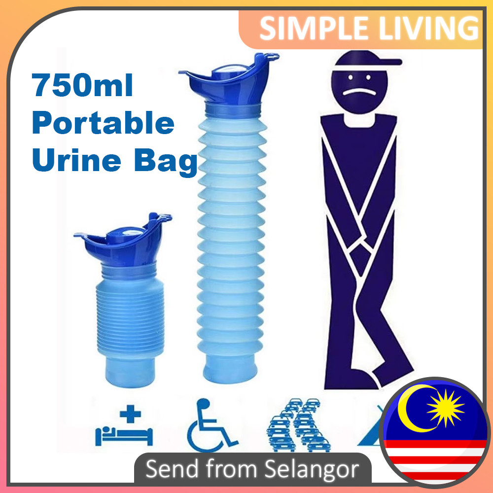 750ml Urinal Bottle Male & Female Urinal Pee Funnel Portable Toilet ...