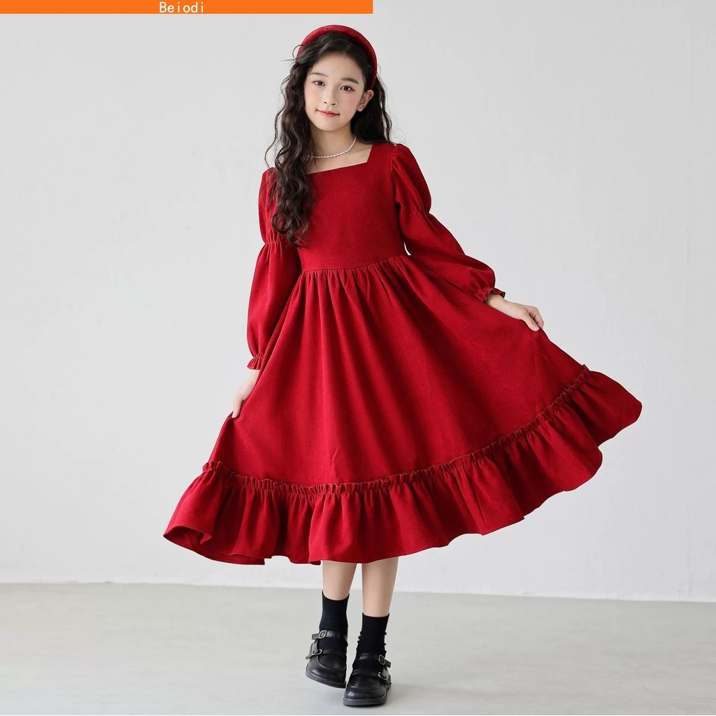 Dress Baby Girl Gaun Baju Budak Perempuan Korean Kids Girl Long Sleeve ...