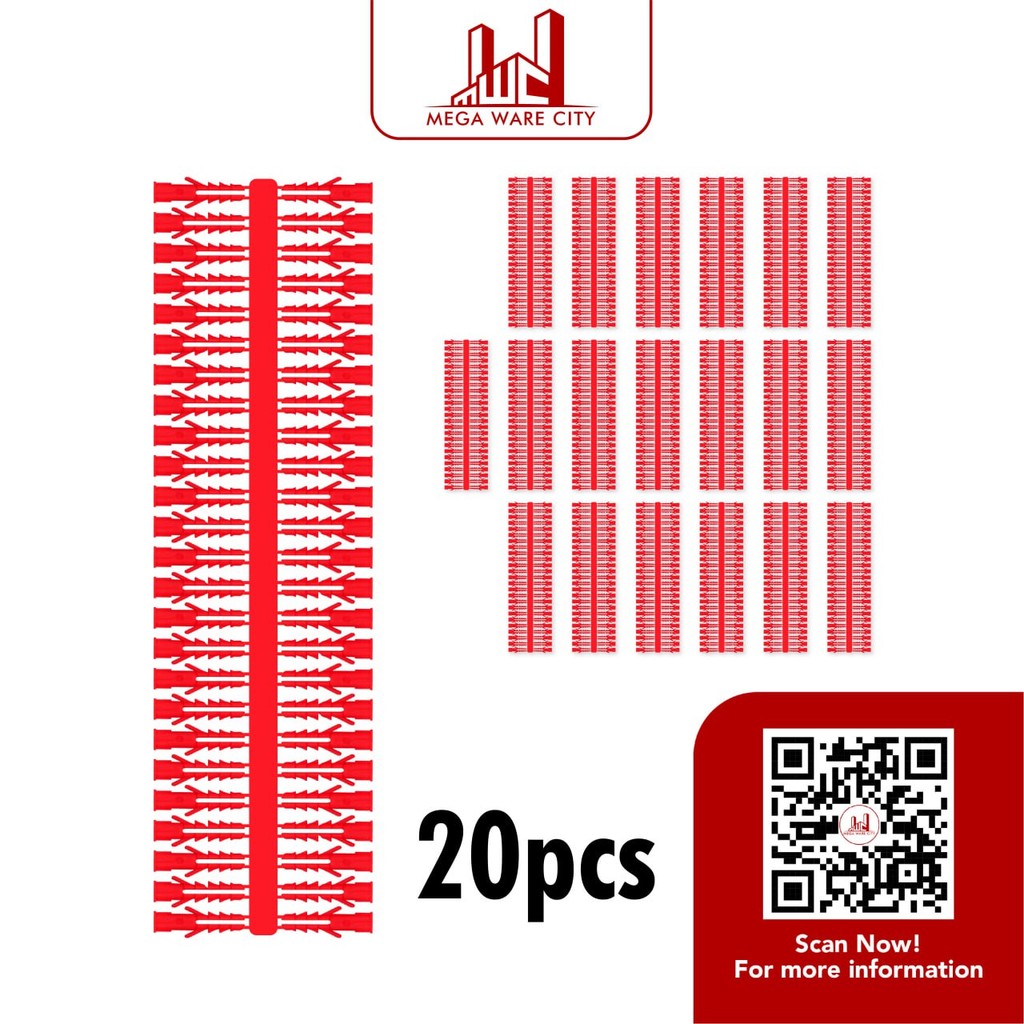 PVC Wall Plug 6mm 20 stripe 50pcs Made In Malaysia Plastik Plug Dinding ...