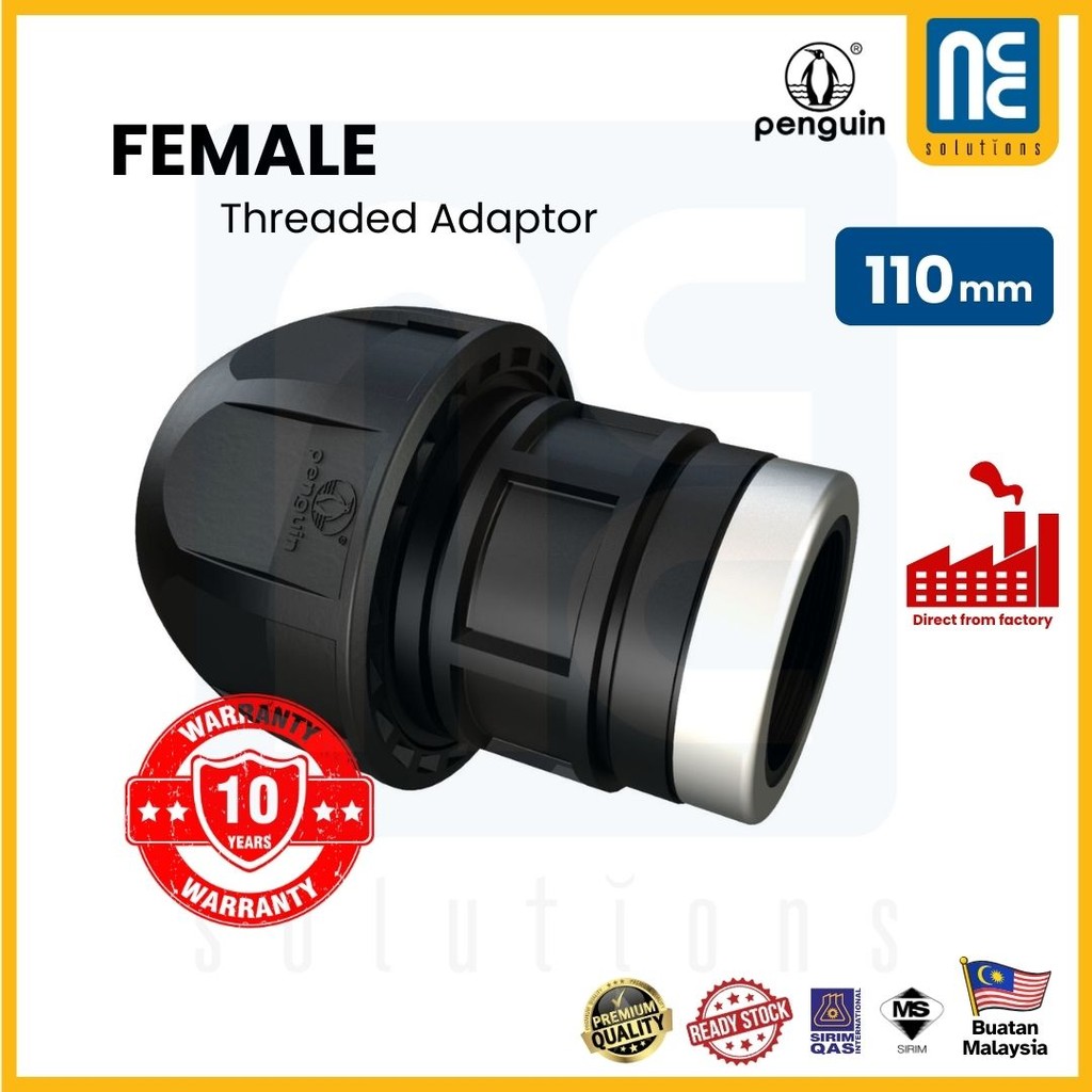 PN16 HDPE Compression Poly Pipe Connector Poly Pipe Fitting Poly Fitting SIRIM Female Threaded ...