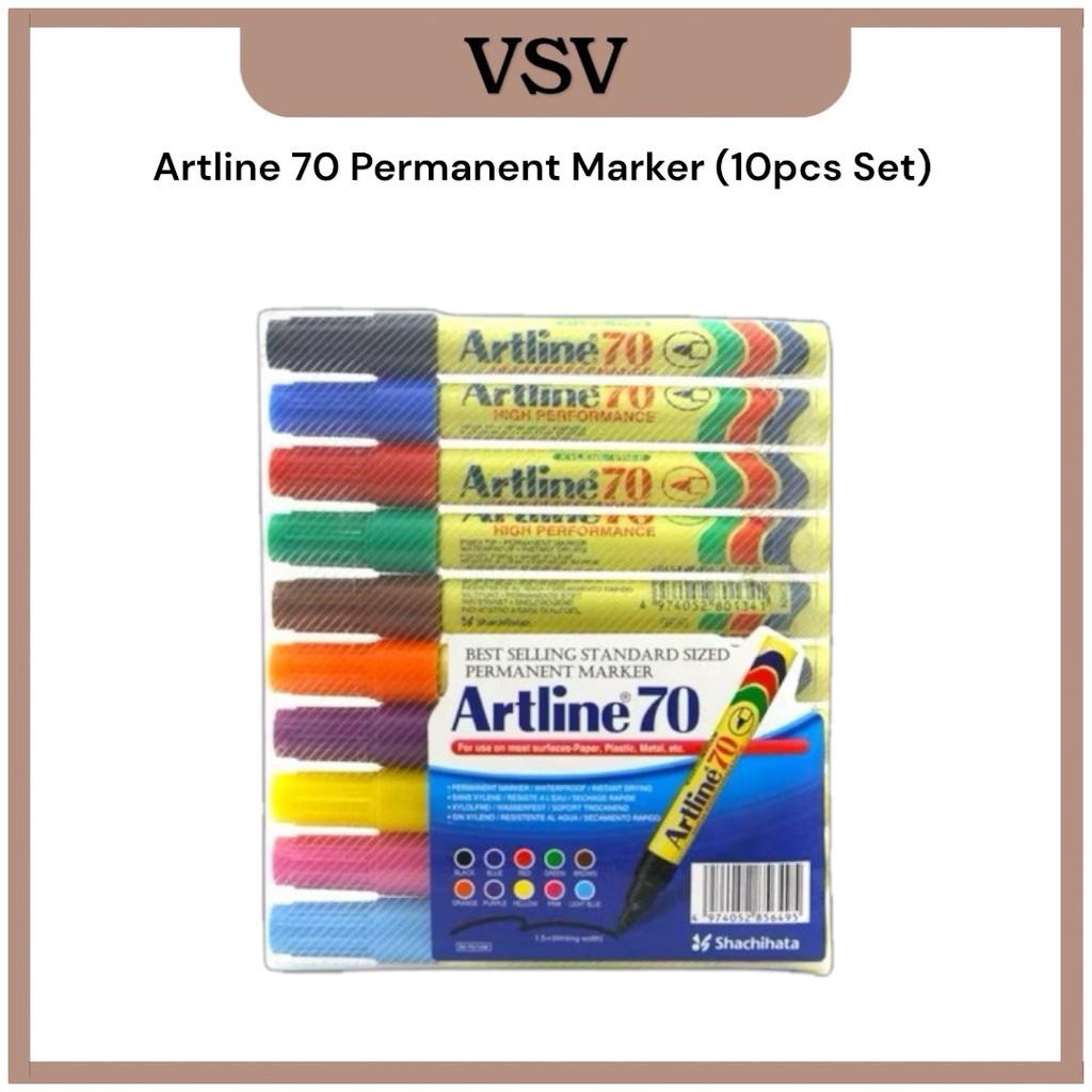 Artline 70 Permanent Marker (10pcs Set) | Shopee Malaysia