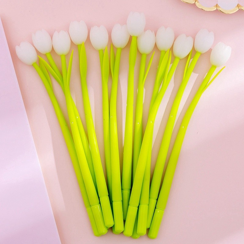 Creative Silicone Tulip Gel Pen Discoloration When Exposed To Sunlight ...