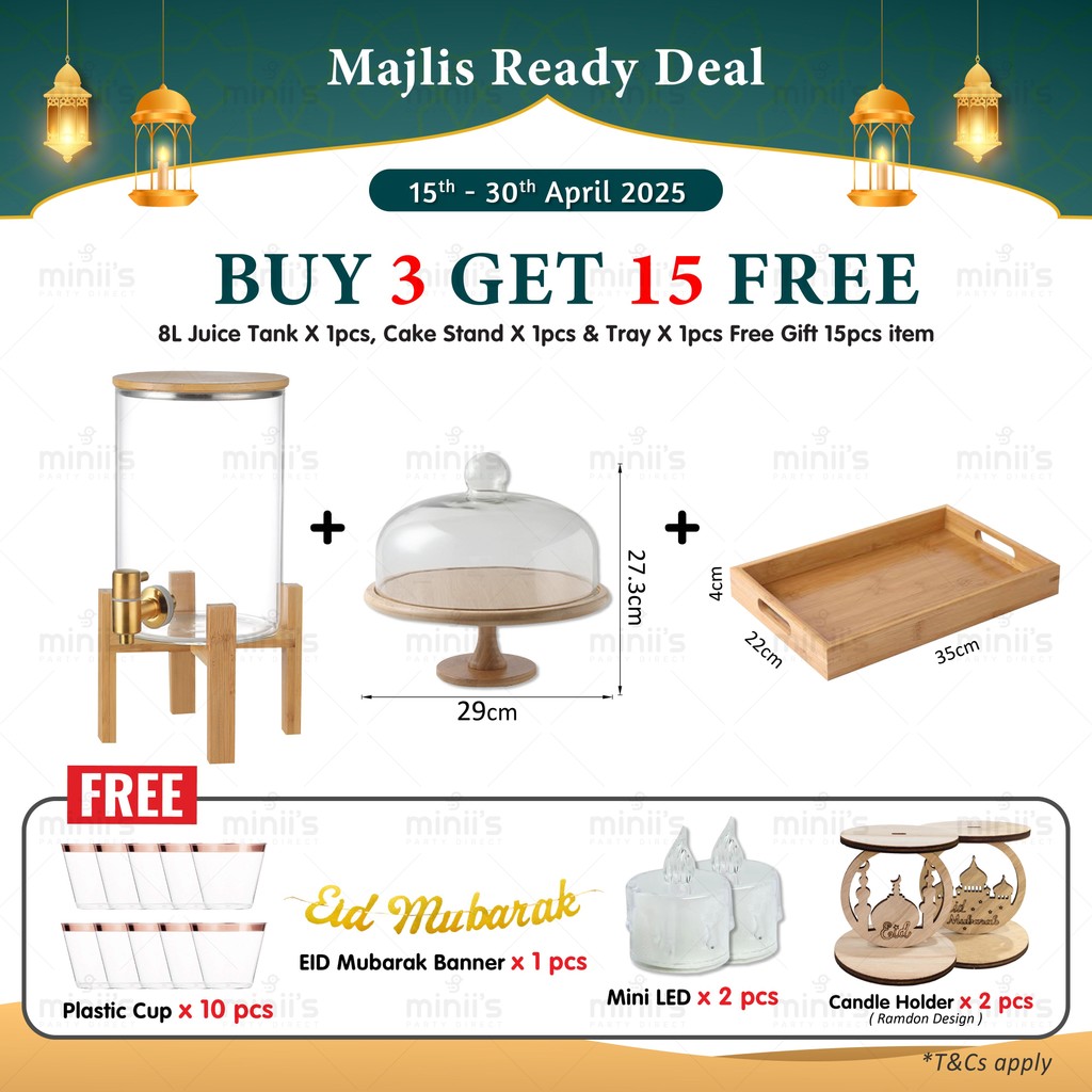 MINIIS Raya Ramadan Decoration 2025 Hiasan Hari Raya Deco Juice Tank ...