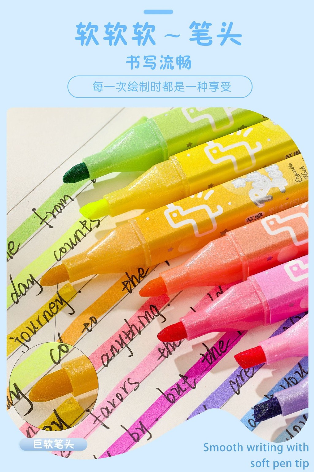 Flash Erasable Painting Highlighter Creative Color Graffiti Handbook ...