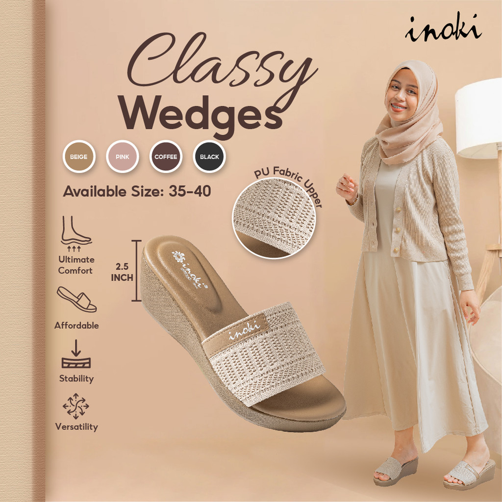 Inoki Collection Classy Wedges Women Wedges Kasut Tinggi Perempuan ...