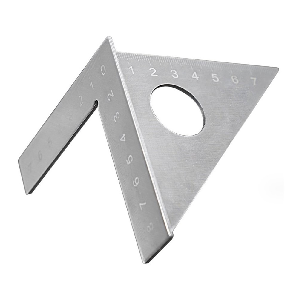 FSFO| 45 degree Stainless Steel Triangle Square ruler Tri Angle Mulit ...