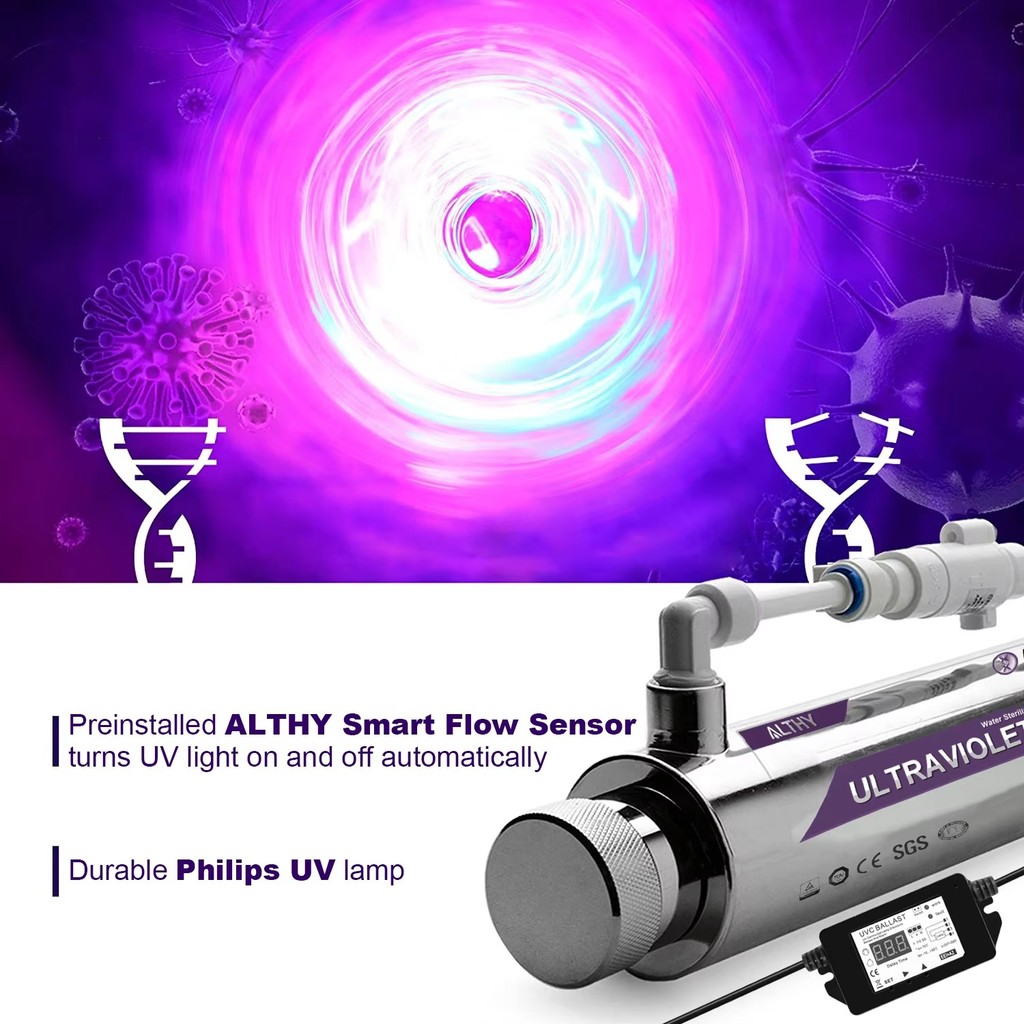 ALTHY UV Water Sterilizer System UV Tube Lamp Ultraviolet Light ...