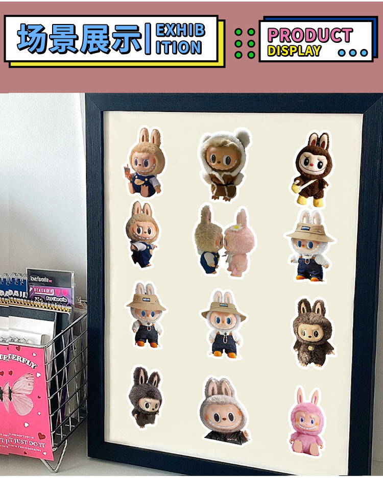 124 Labubu Labubu Doll Labubu Stickers Popmart Little Doll Stickers diy ...