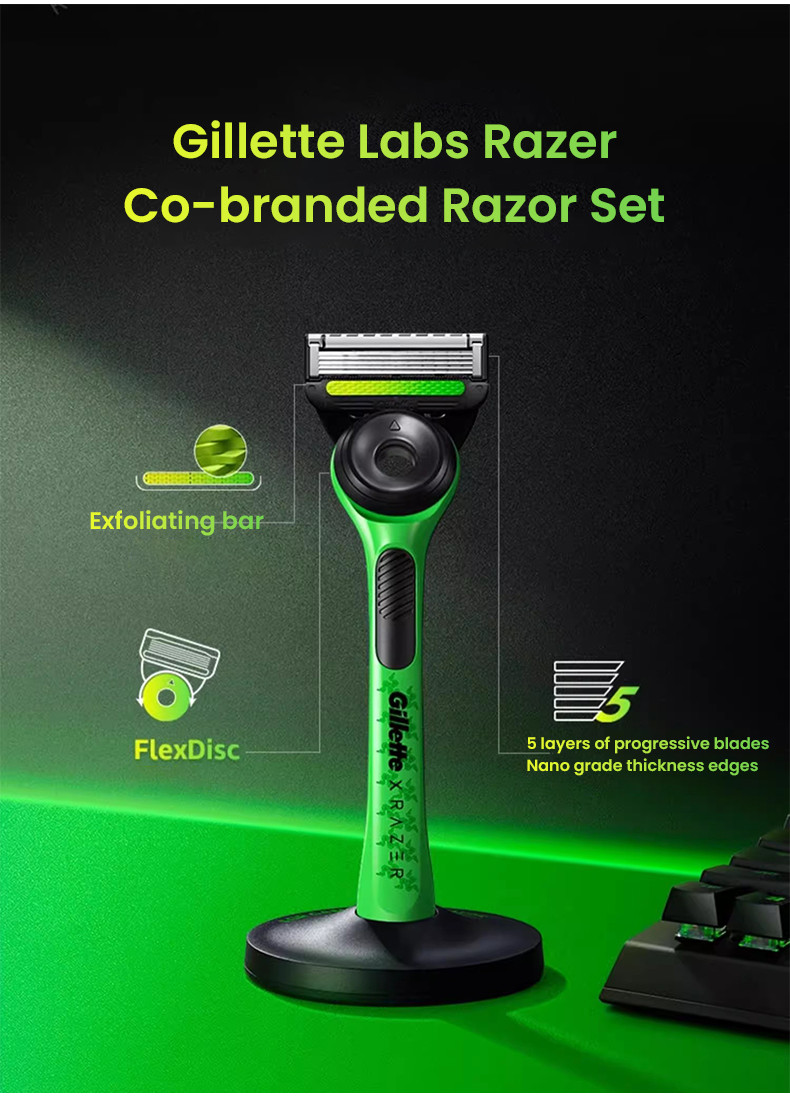 Gillette Labs Razer Co-branded Razor Set FlexDisc 5-Layer Induction ...