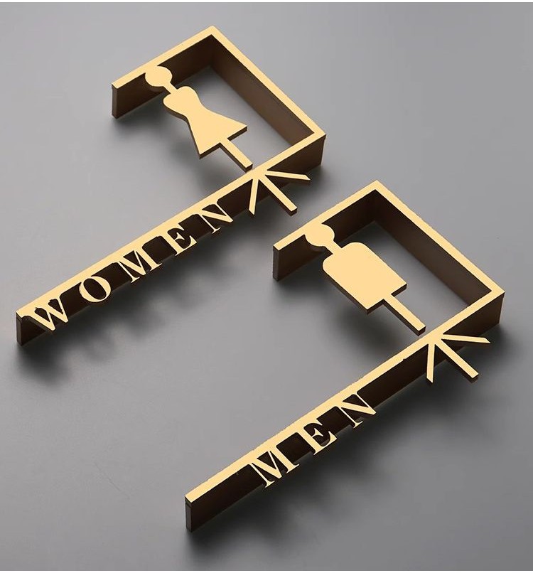 Creative Restroom Door Number Three-dimensional Men's And Women's ...