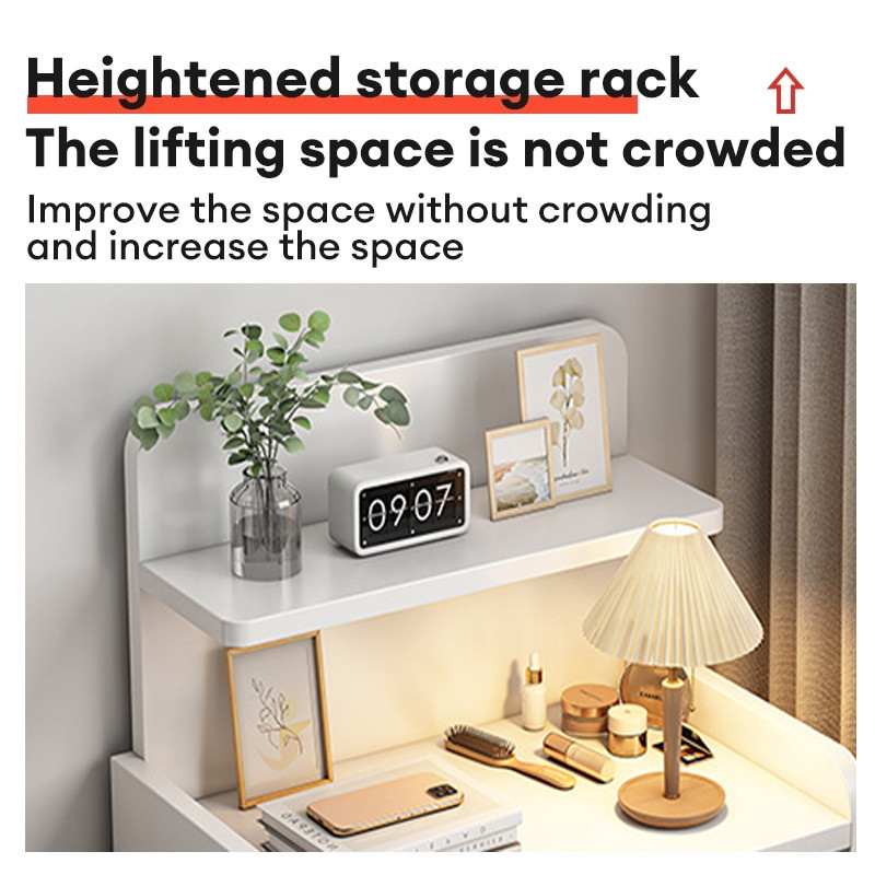 GDeal Single/Double Layer Storage Cabinet Heightened Bedside Rack ...