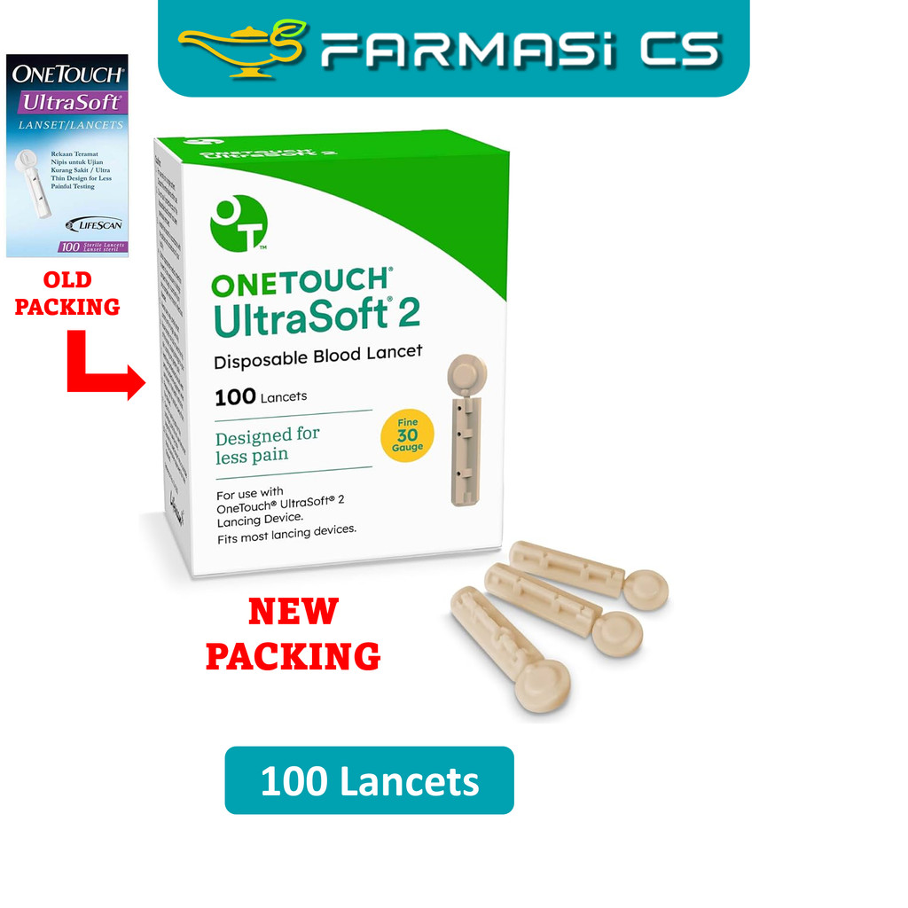 OneTouch UltraSoft Lancets 100 sterile lancets EXP:09/2029 [ One touch ...
