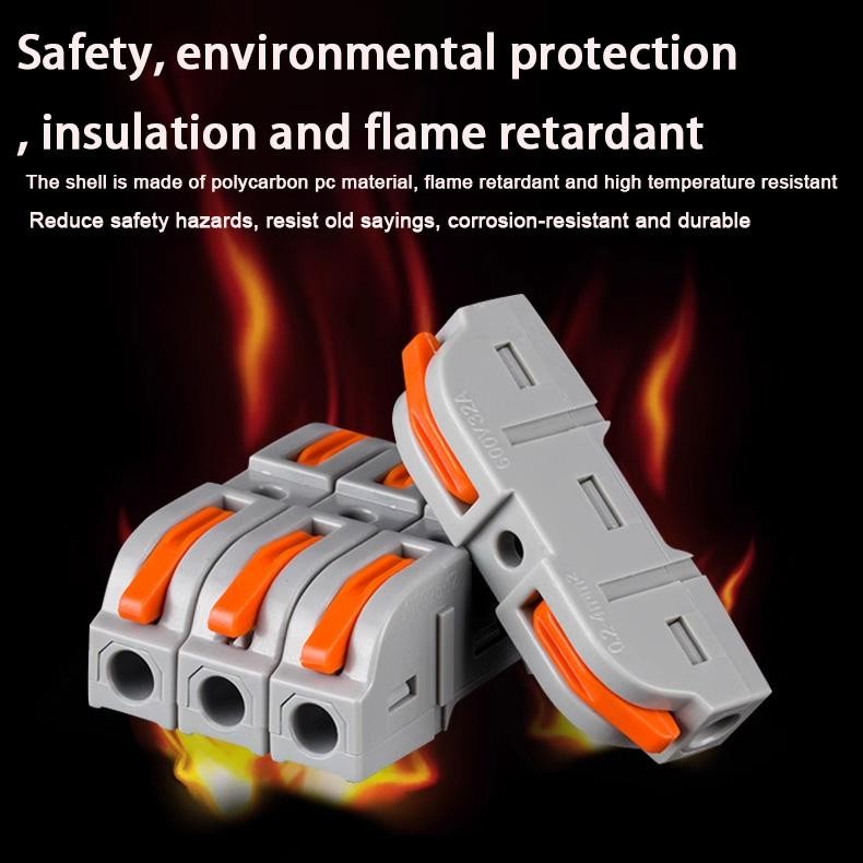 Fast Electrical Wire Connector Terminal with Secure Clamp for Lighting ...