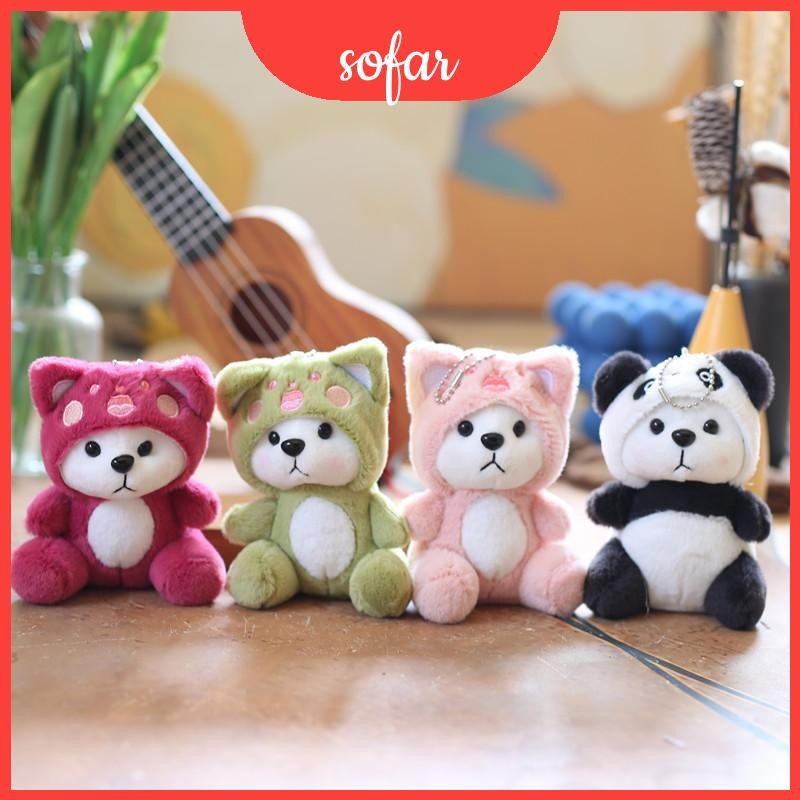 Bear Cute Cartoon-style Bag Accessory Plush Toy With Cotton Pp Filling ...