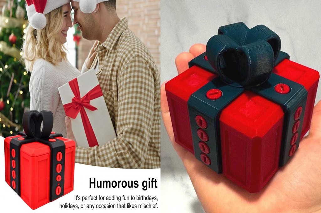 {BIG} Confusing Gift Box 3d Printed Gift Box Tricky Prank Gift Box with ...