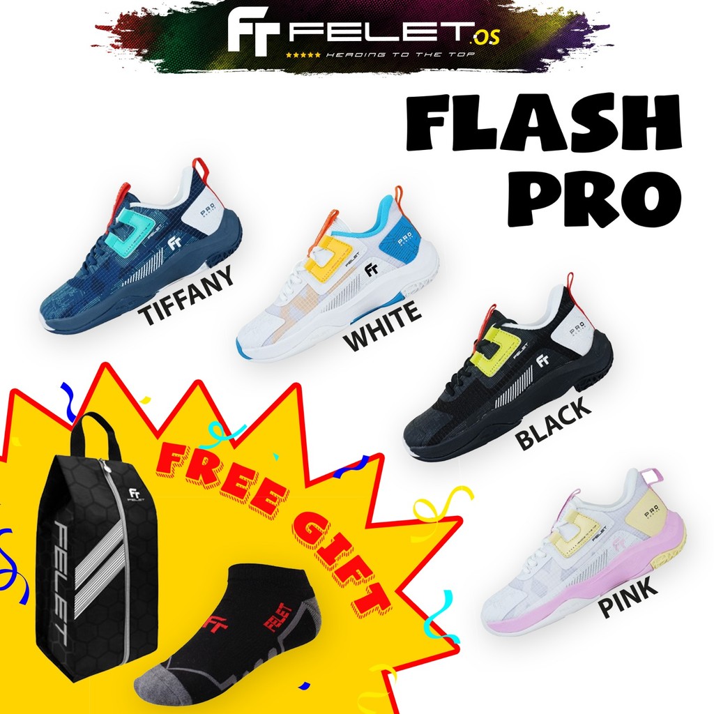 FELET FLASH PRO Badminton Shoes Kasut Badminton 100% Original by FLEET | Shopee Malaysia