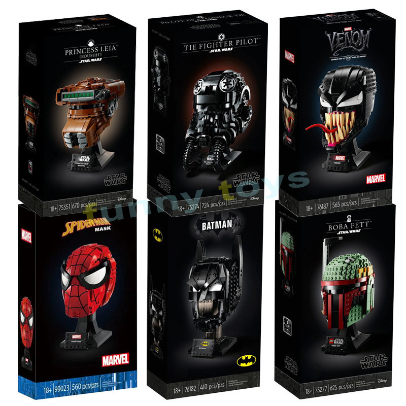 Creative Head Carving Building Blocks Venom Darth Vader Stormtrooper ...