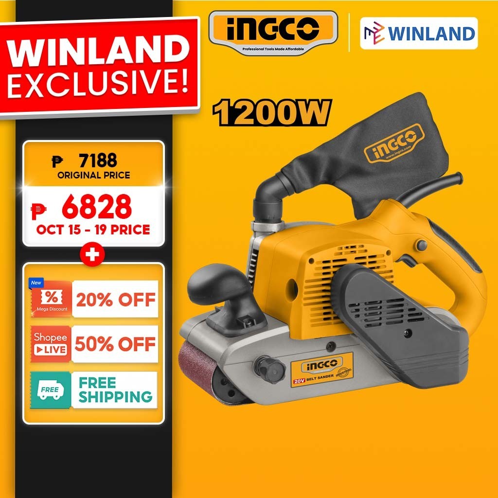 in stock Ingco by Winland Belt Sander 1200W PBS12001 ING-PT | Shopee ...