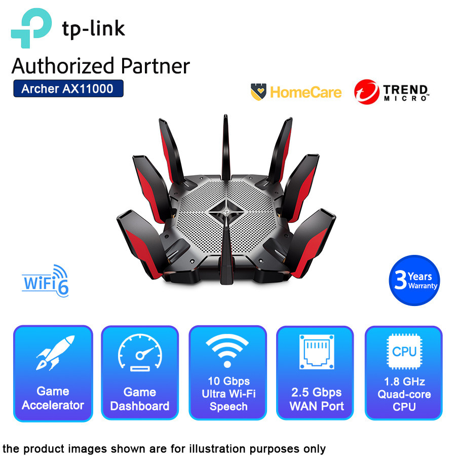 TP-LINK Archer AX11000 Next-Gen Tri-Band Wi-Fi 6 Gaming Router | Shopee ...