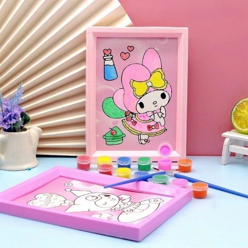 Sanrio Portable Watercolor Painting Book Anime Cute Cartoon Hello Kitty ...