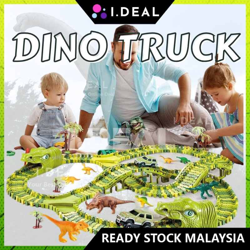 IDEAL Jeep and Dinosaur Track Kid Boy Toys T-rex Jurassic Park World ...