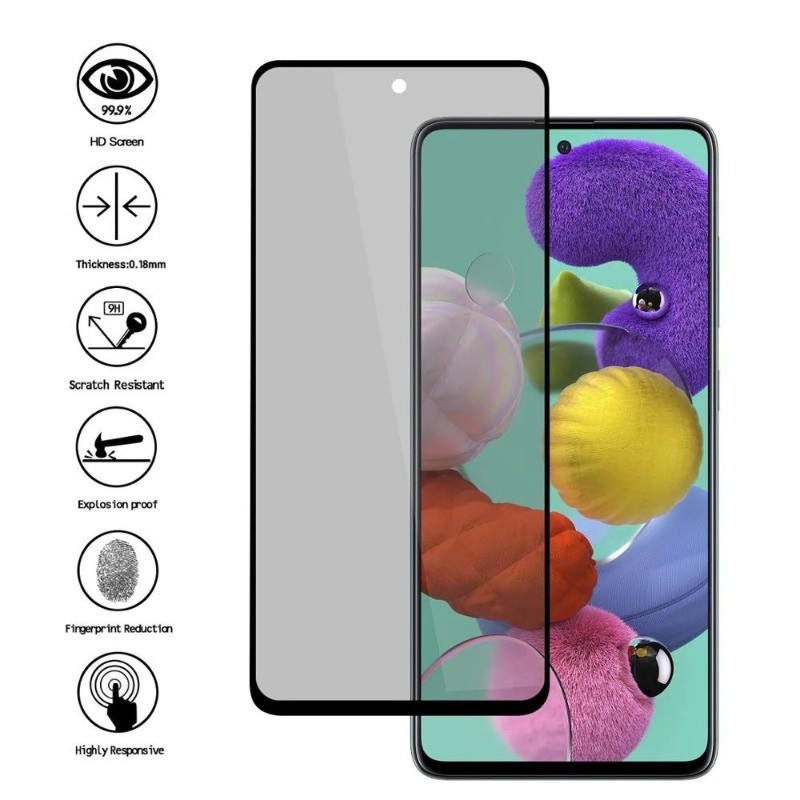 Full Cover Privacy Tempered Glass Screen Protector For VIVO iQOO 13 12 ...