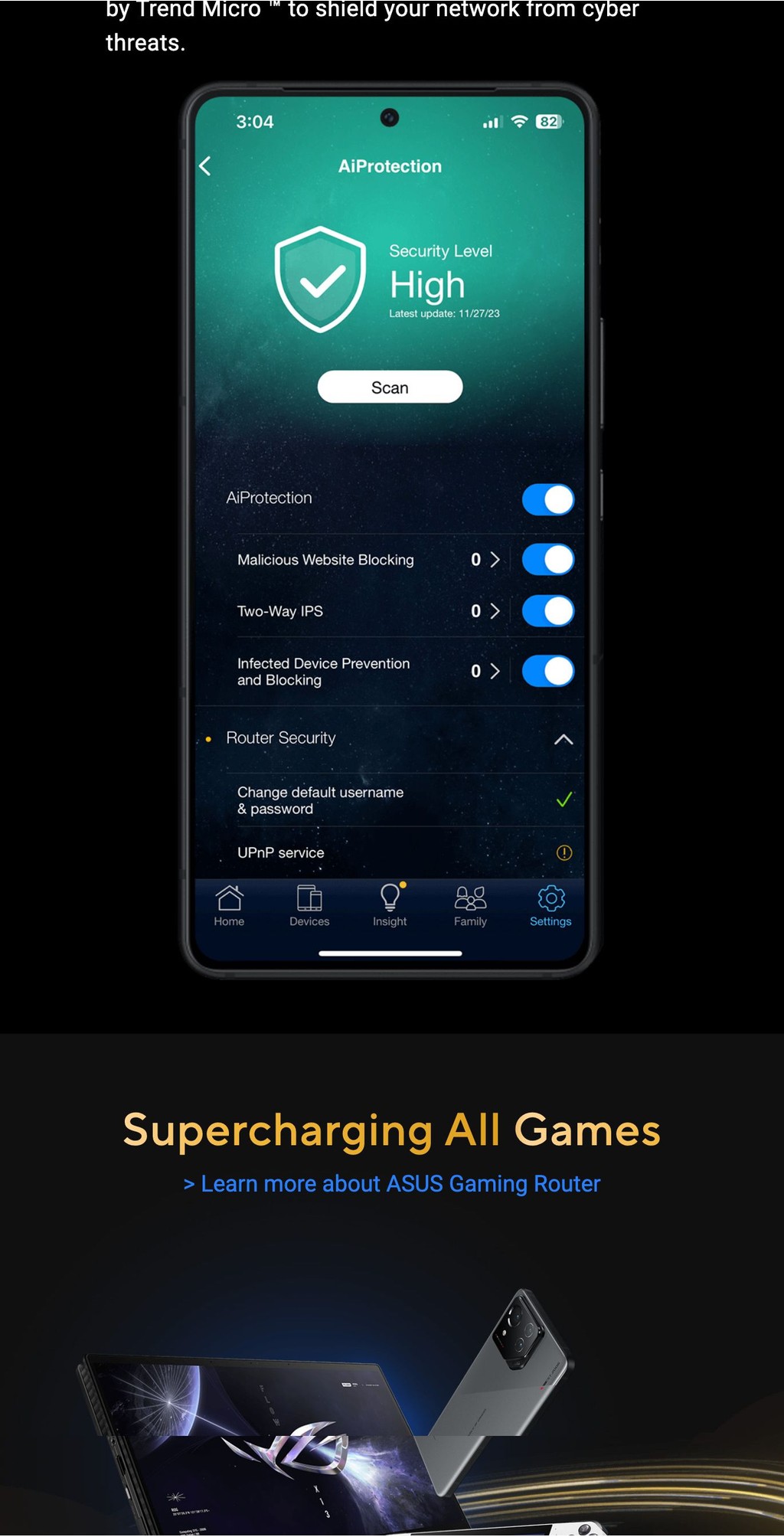 ASUS RT-BE88U WiFi 7 BE7200 Wireless Router AiProtection Pro 9x LAN Ports with SFP+ Port ...