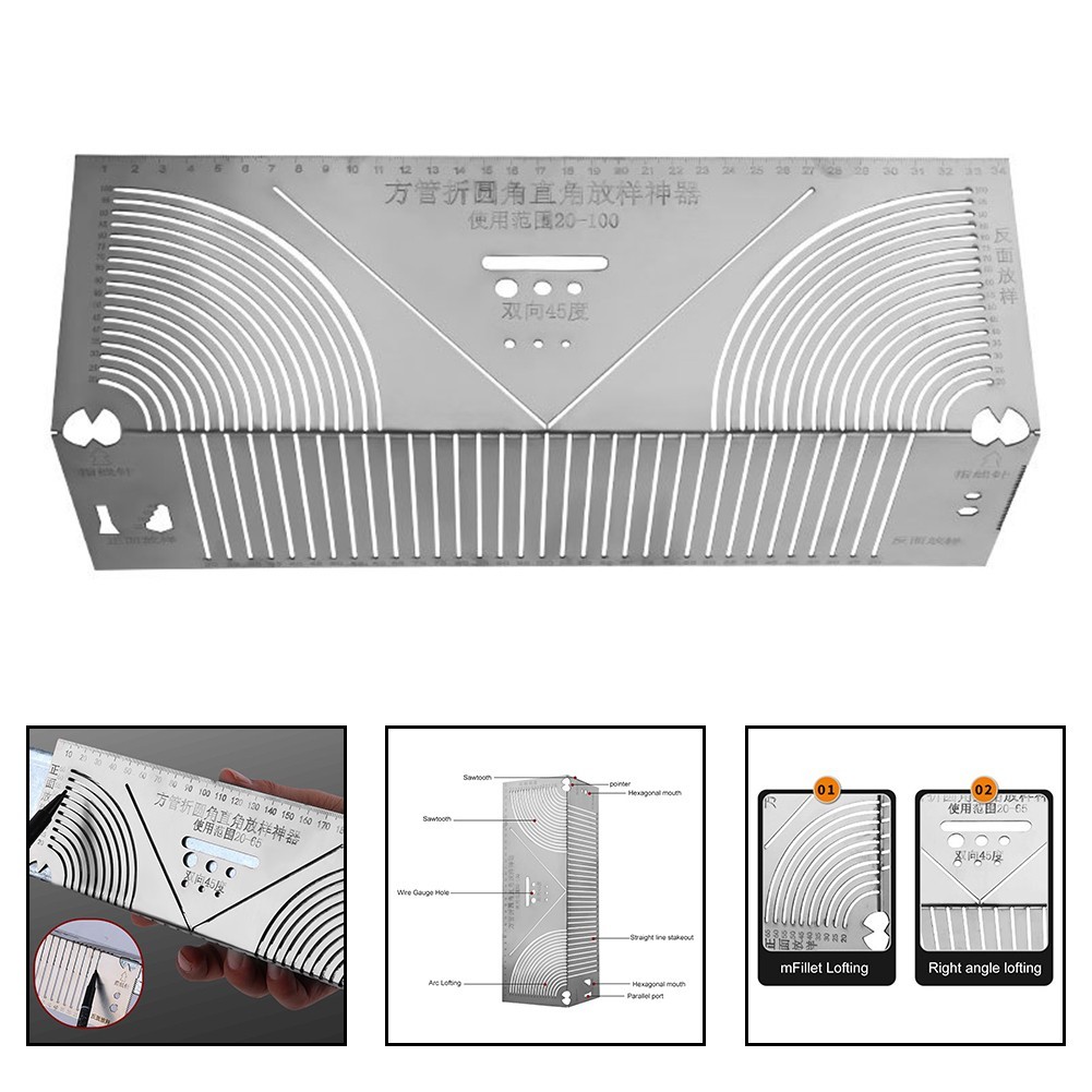 ⭐CuteBB⭐Multifunctional Square Tube Rounded Corner Drawing Tool And ...