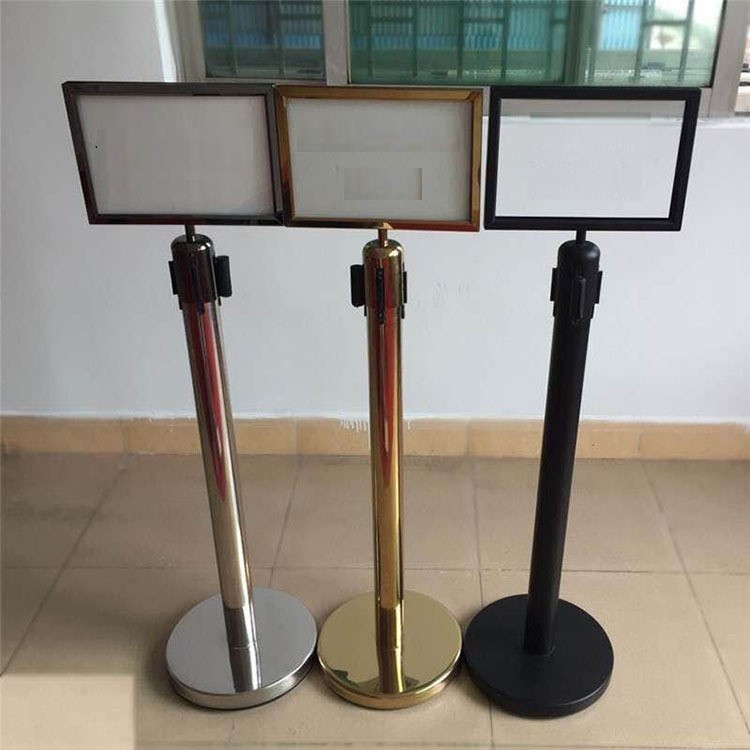 Queue Up Stand Stanchion Post / Wall Mounted Belt Stainless Steel Red ...