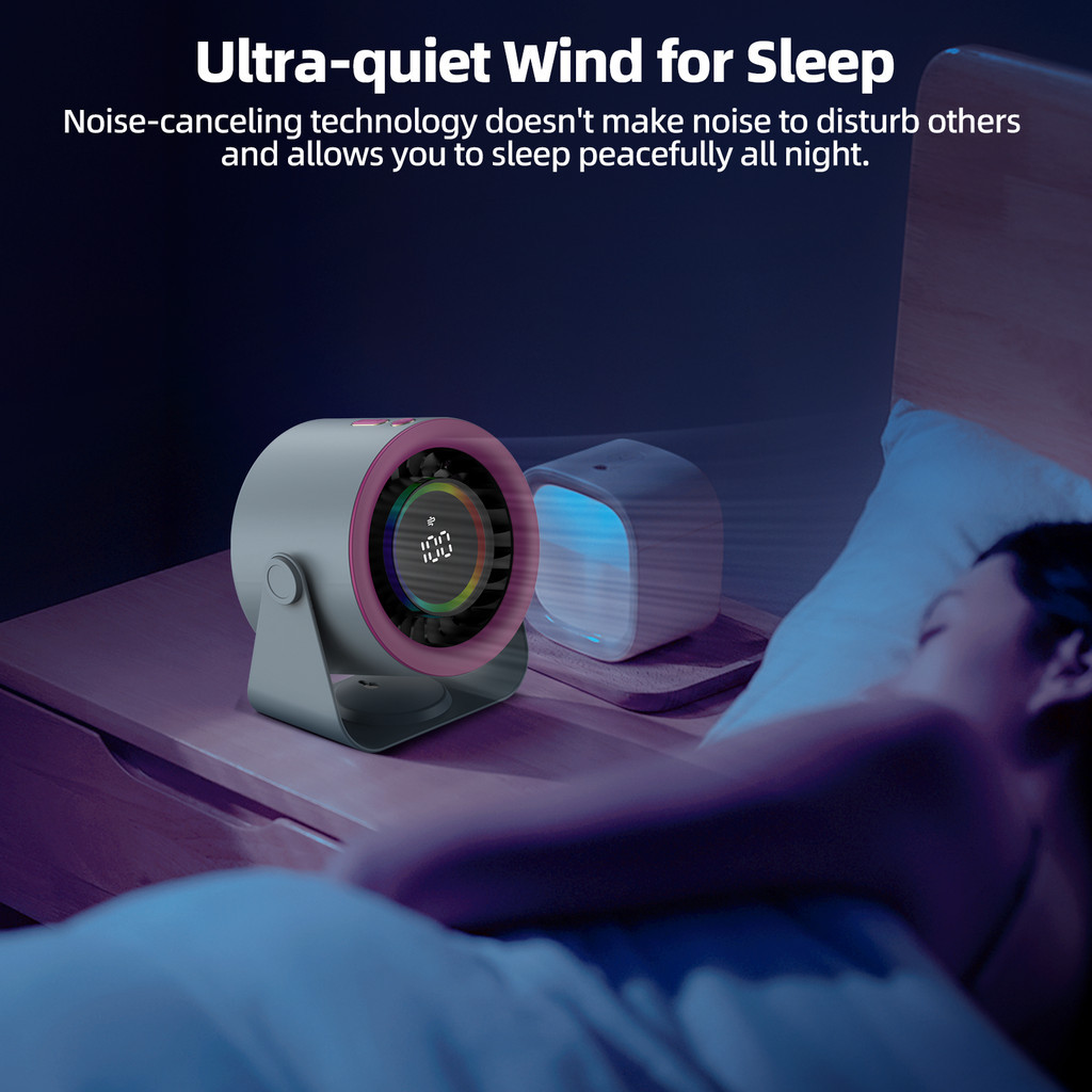 GOOJODOQ 2025 New High Speed Desktop Fan 100 Speed Digital LED Display ...